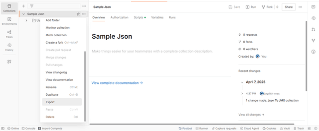 JSON TO JMX Converter